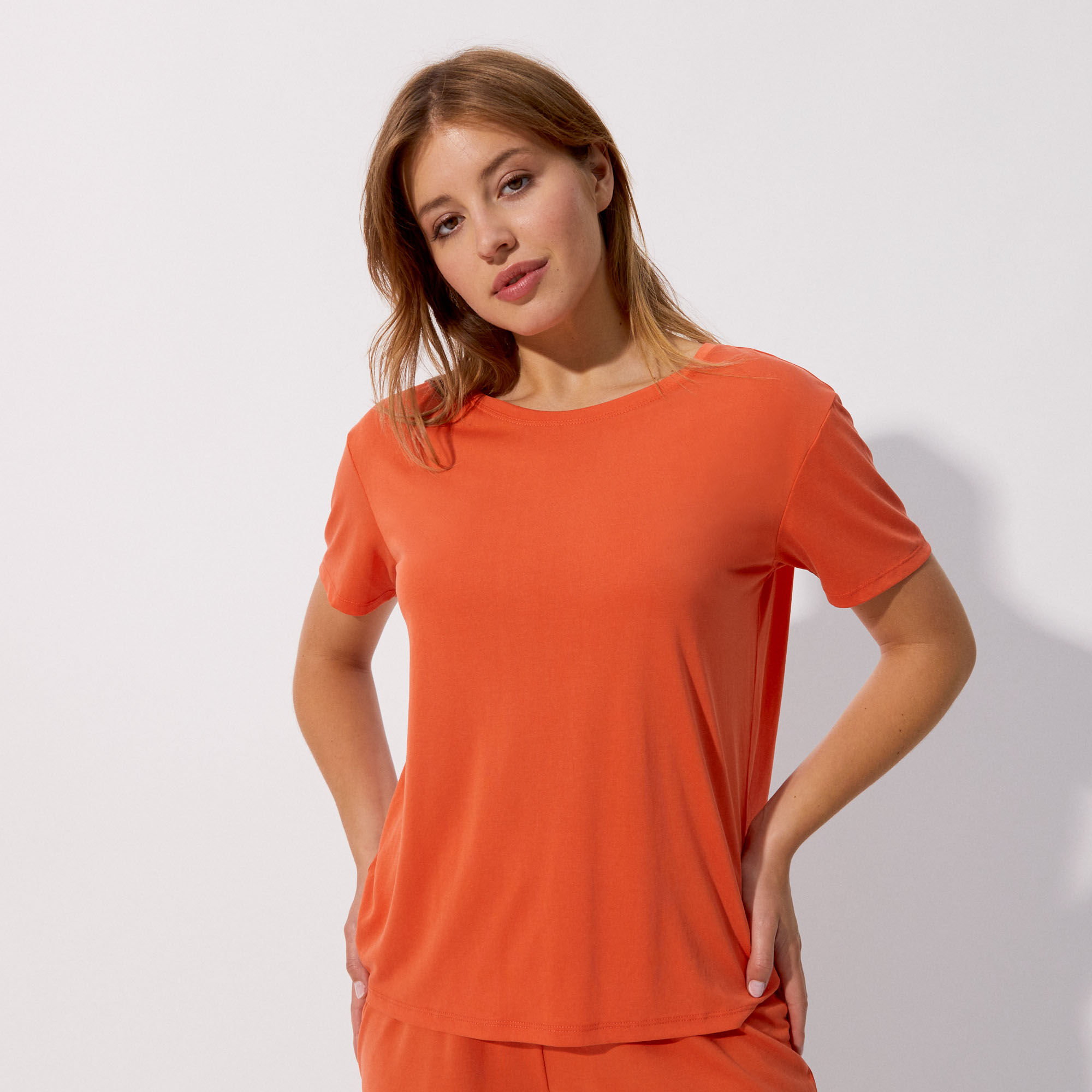 Plain t-shirt - orange - Undiz